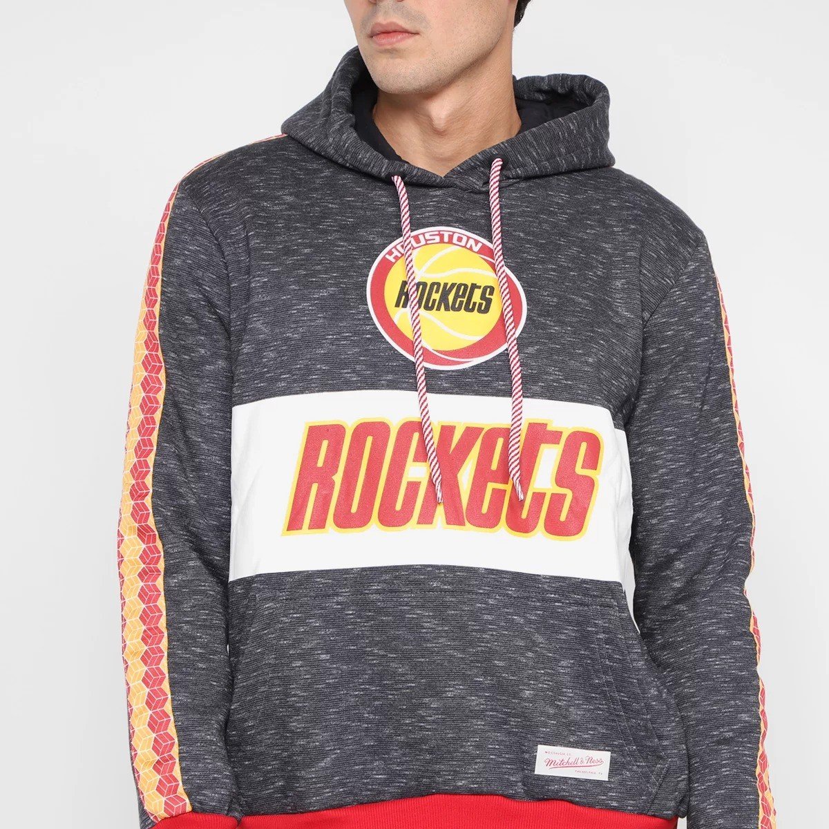 Moletom Canguru Mitchell & Ness NBA Houston Rockets - Hyped 91